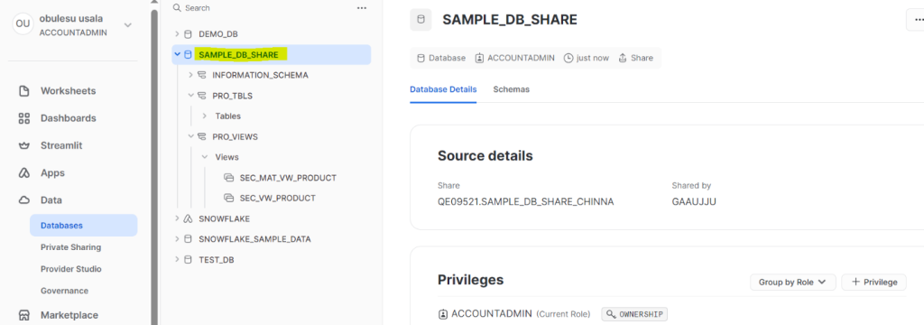 Data sharing in Snowflake | Snowflake Data Sharing